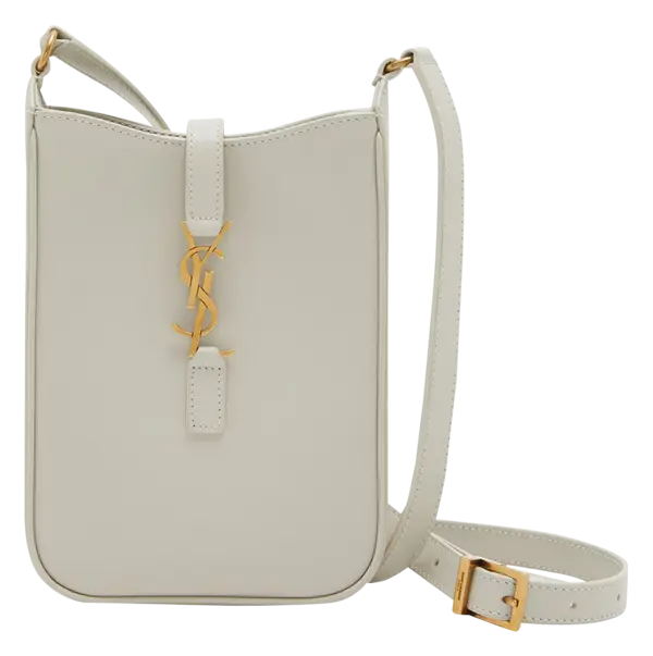 Saint Laurent Le 5 A 7 Mini Vertical Cross Body Bag - Blanc